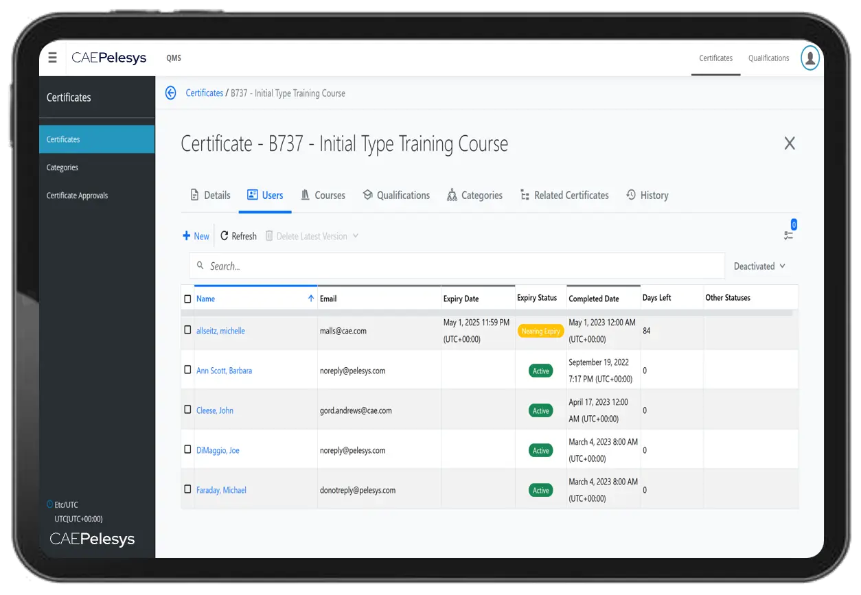 Cae Pelesys CBTcourses | CAE